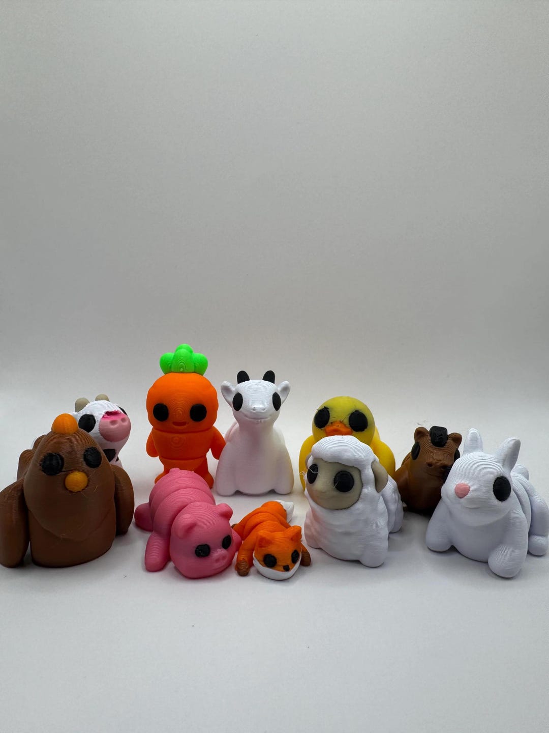 Posable Farm Animal Mini Figurines: 3D Printed Fantasy Toys - Etsy