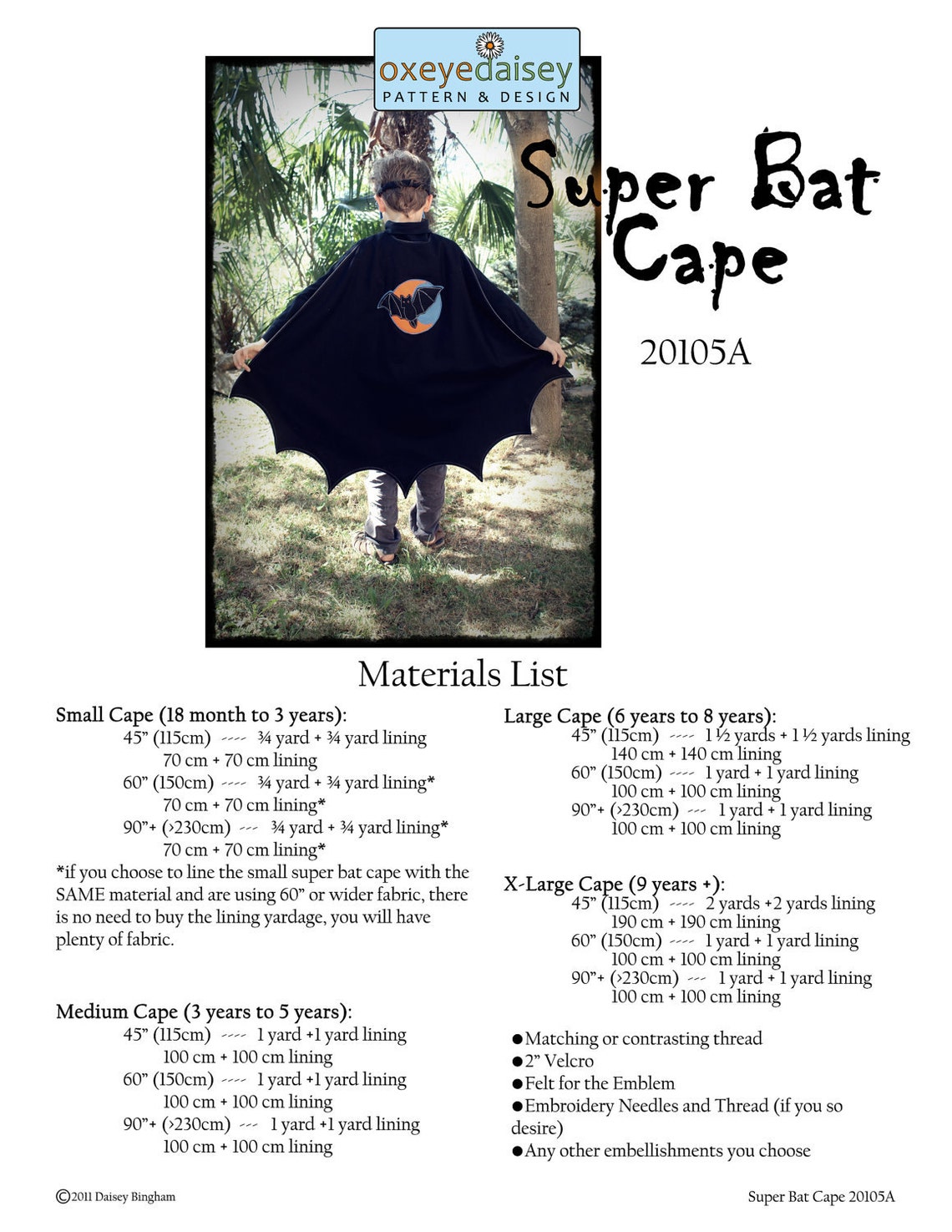 Super Bat Cape PDF Pattern - Etsy