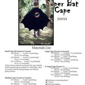 Super Bat Cape PDF Pattern - Etsy