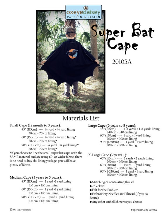 Batman Cape Template