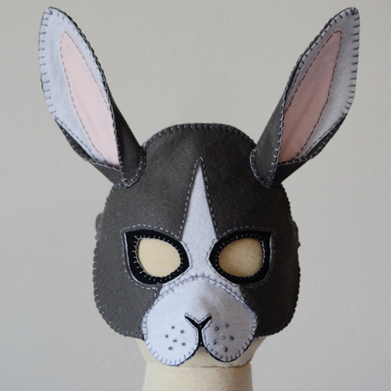 Rabbit Face Mask - Etsy