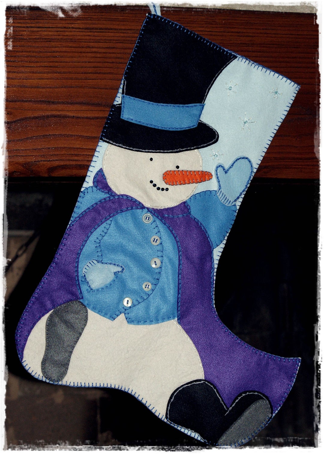 Felt Snowman Stocking PDF Pattern - Etsy