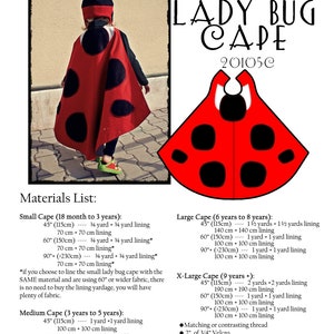Lady Bug Cape PDF Pattern - Etsy