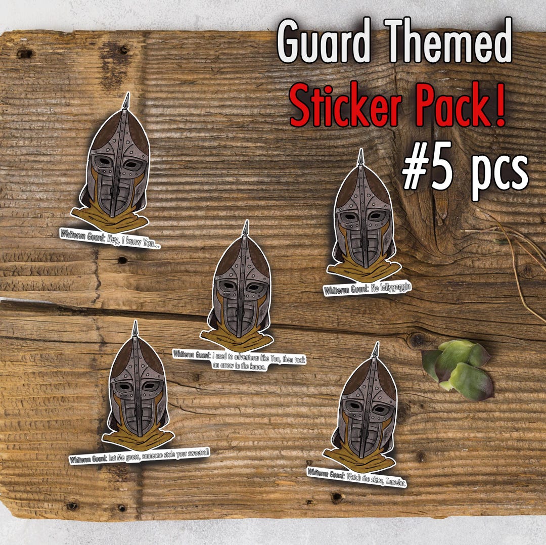 Skyrim Guard Quote Sticker Pack – Funny Digital Skyrim Stickers (set of ...