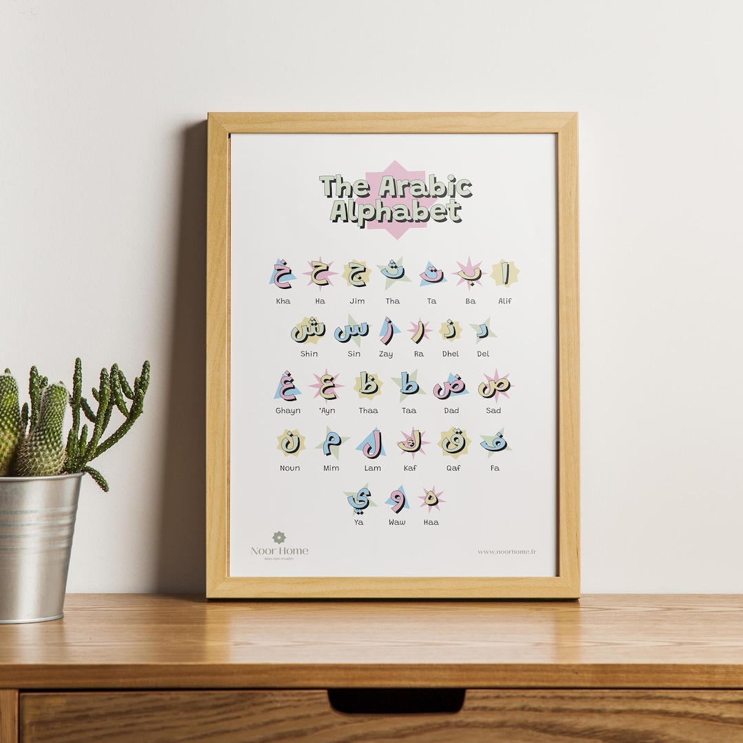 Arabic Alphabet Poster for Kids – Educational Printable – Muslim Kids ...