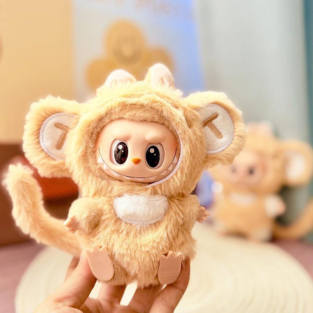 Custom Labubu Monkey Outfit – Furry Costume for 17cm Labubu Dolls ...