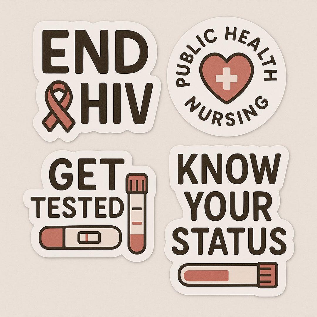 Public Health Nursing Stickers- HIV Nursing - Etsy