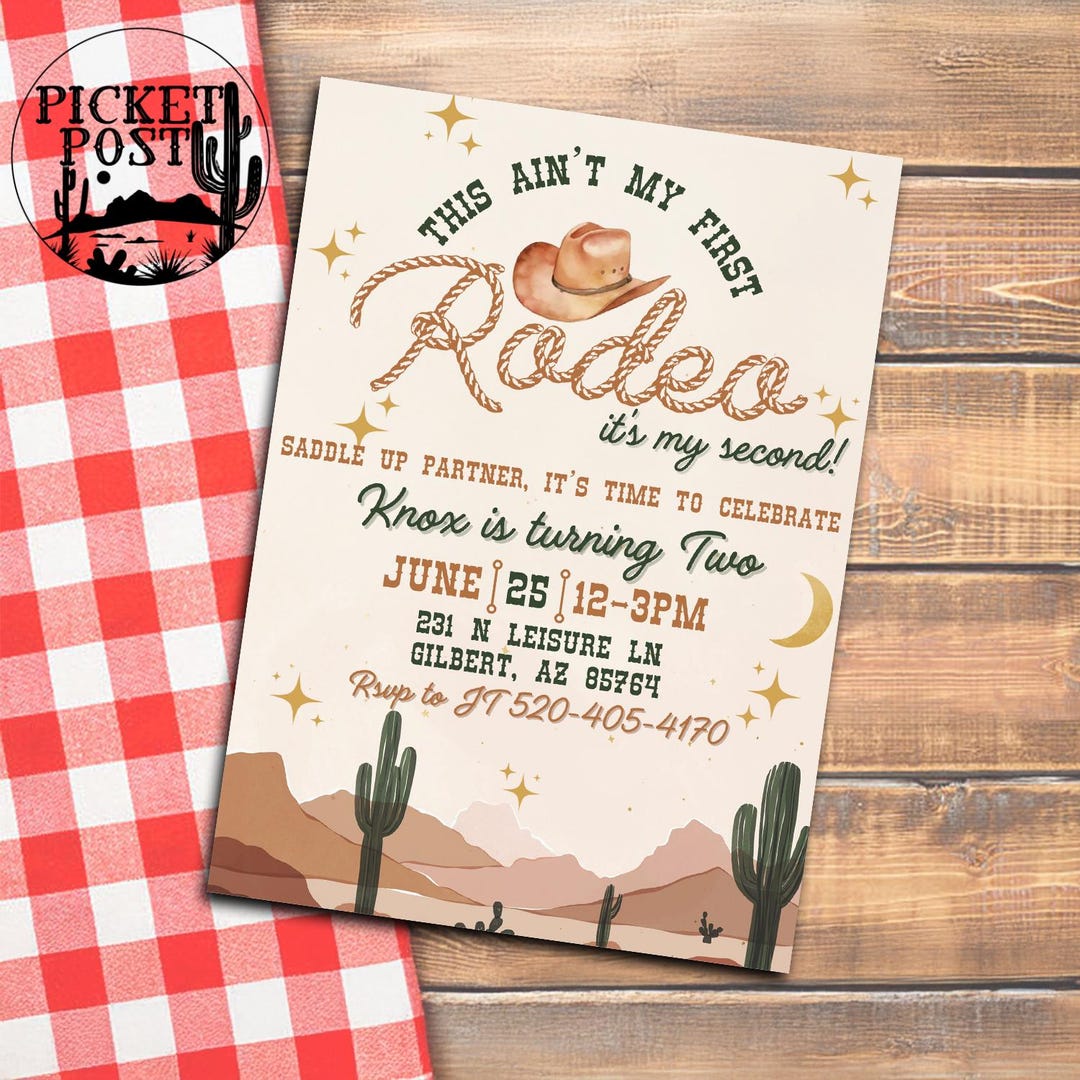 DIGITAL DOWNLOAD | Not My First Rodeo Birthday Invitation - Etsy