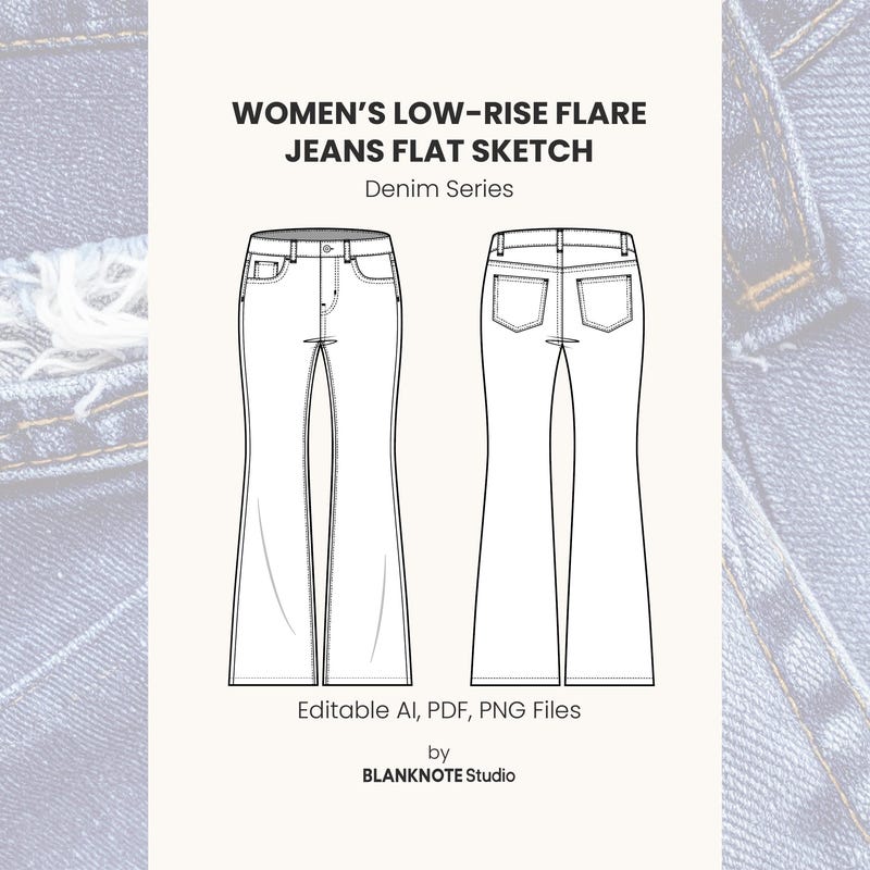 Jeans Low Rise Black - Etsy