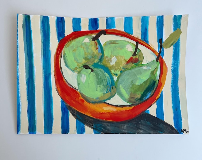 RESERVED Original Abstract Acrylic Still Life Painting on Paper - Etsy