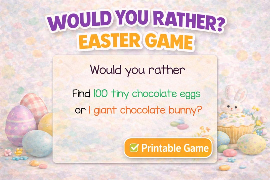Easter Would You Rather Game Printable, Kids Easter Party Game ...