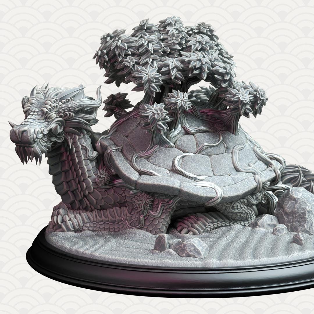 DM Stash Miniature Eastern Dragon Turtle - Higashi No Ryuukame, Dnd, D ...