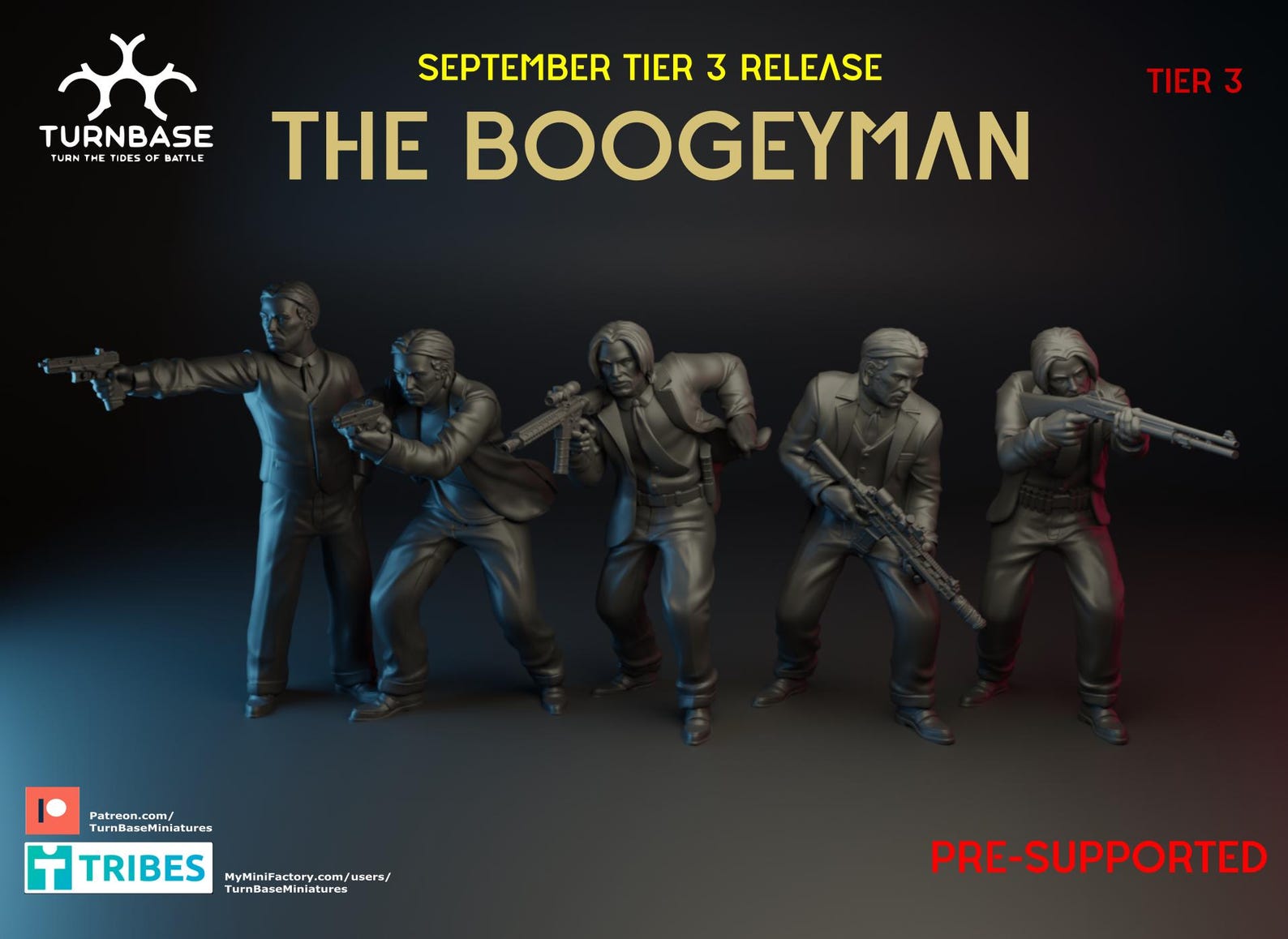 Turnbase Modern Miniatures the Boogeyman, Cartel, Criminals, 5 ...