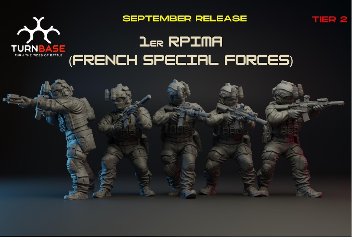 Turnbase Modern Miniature, 1er RPIMA French Special Forces, 15mm 20mm ...
