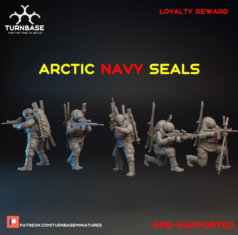 Modern US Arctic Navy Seals Team 5 Minifigures, 15mm 20mm 28mm 32mm ...