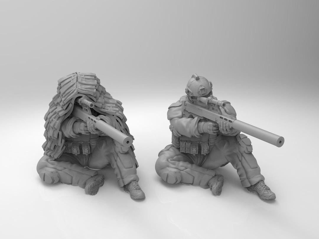 Turnbase Miniatures Modern Russian FSB Alfa Group Snipers, 2 ...
