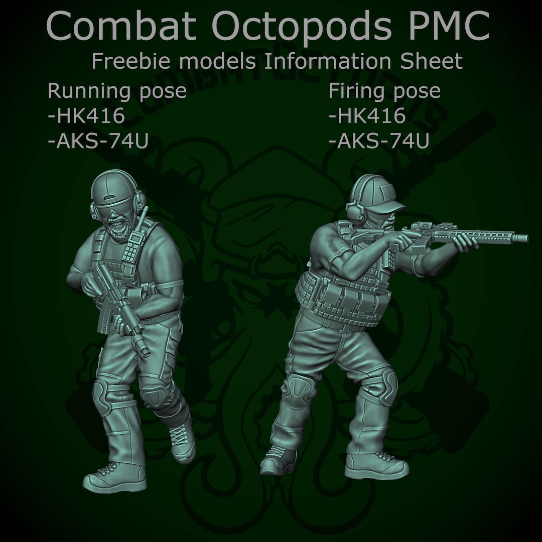 Combat Octopus Modern Miniatures, Combat Octopods PMC Mercenaries ...