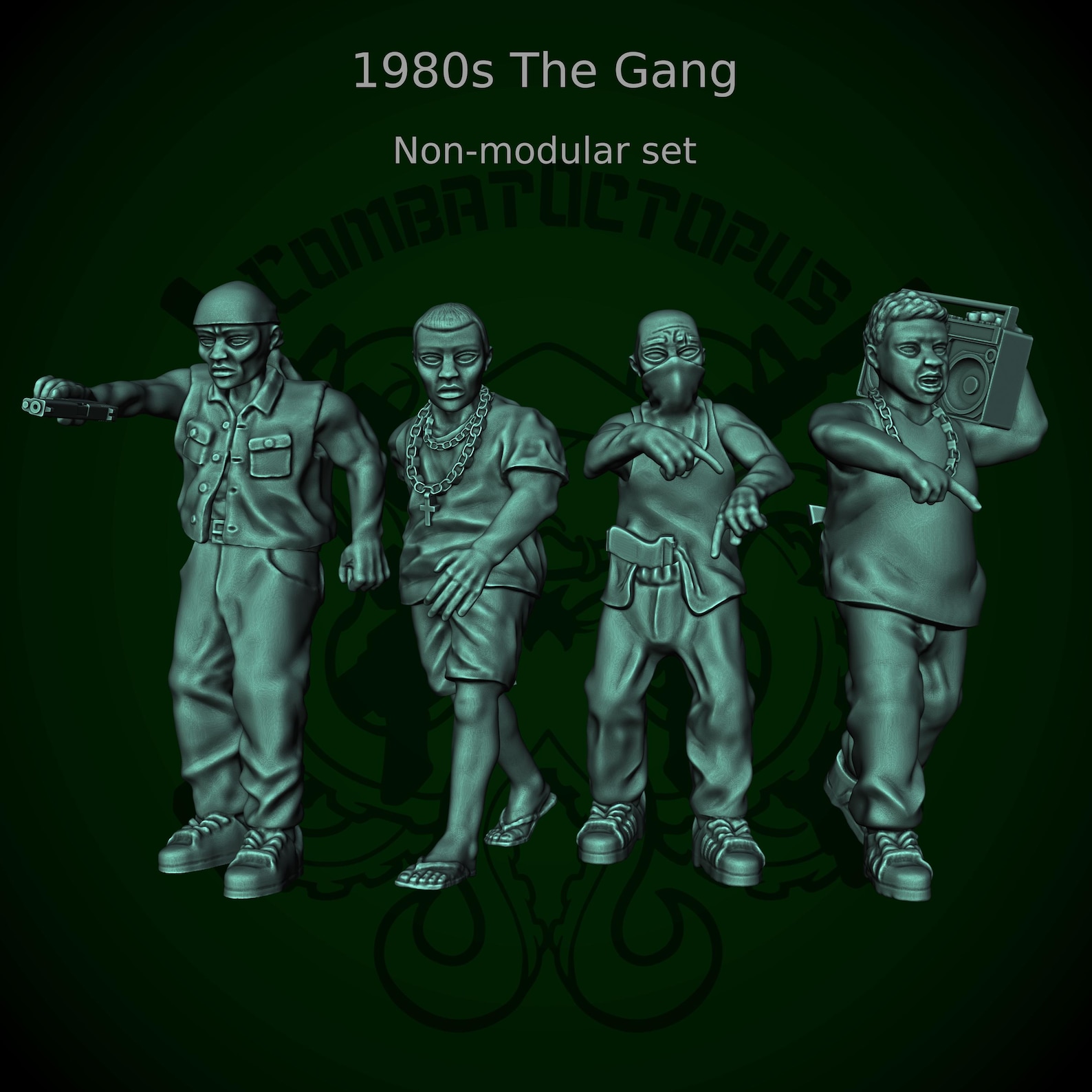 Combat Octopus, Modern Miniatures, 1980s Gang Criminals Cartel Thugs, 4 ...