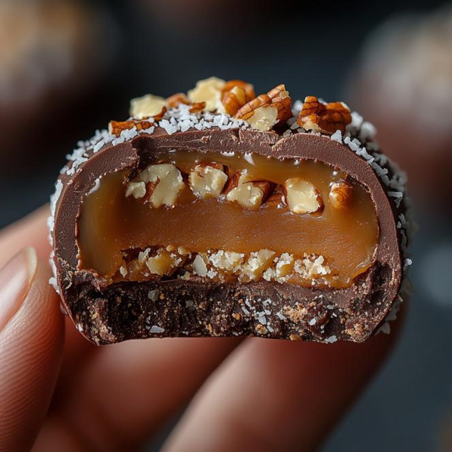 Chocolate Caramel Nut Truffle Recipe: Coconut Candy Bites (PDF) - Etsy