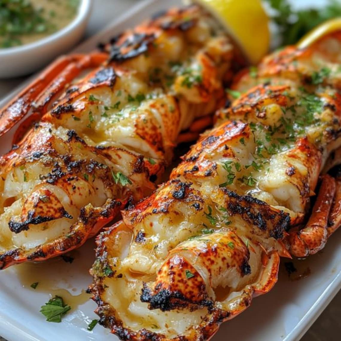 Grilled Lobster Tails Recipe: Gourmet Garlic Butter Seafood (PDF ...