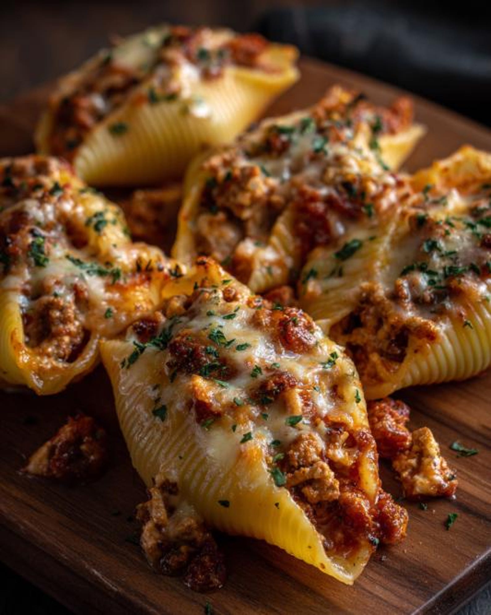 Stuffed Pasta Shells Recipe: Baked Italian Dinner (printable PDF A5 ...