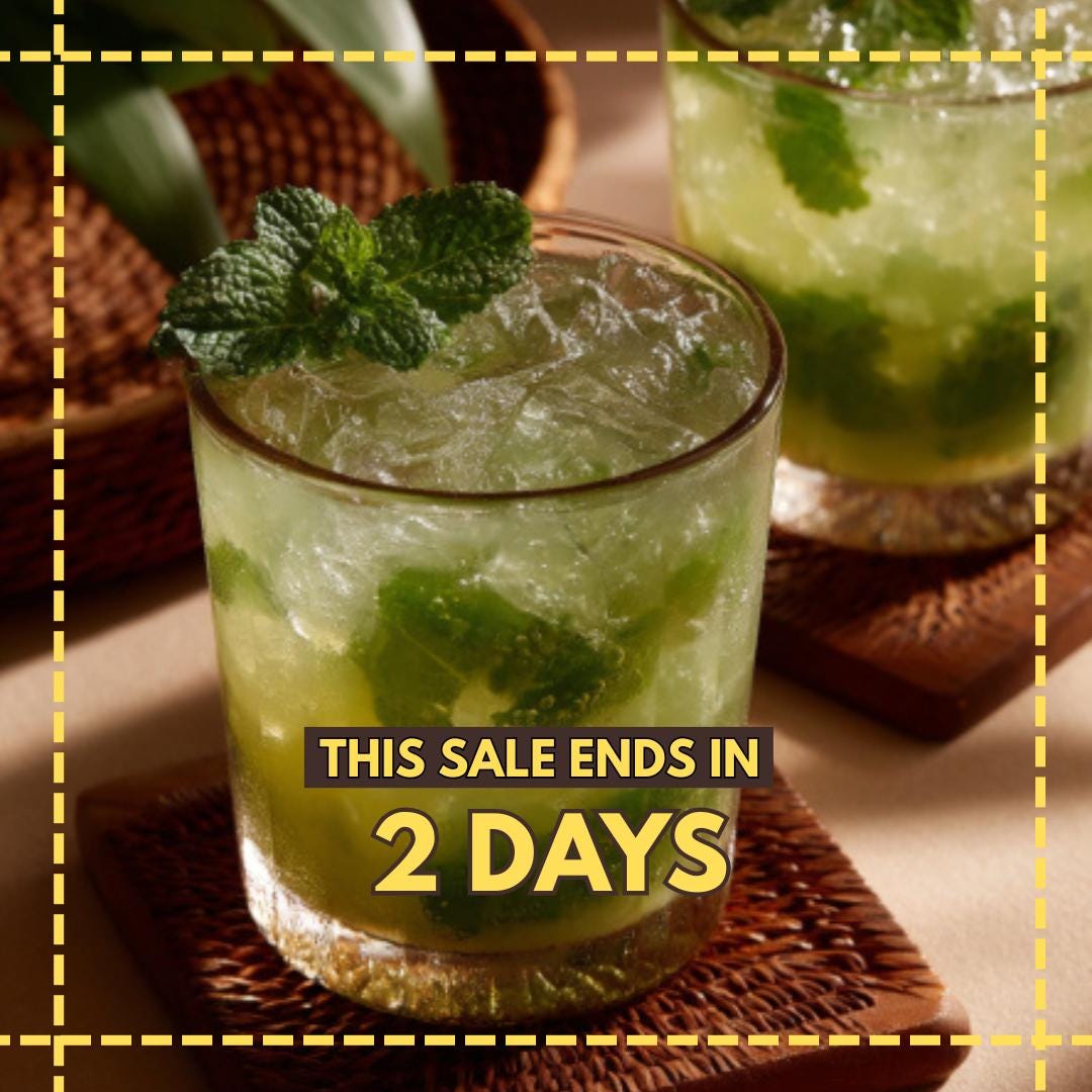 Mojito Recipe Print: Classic Mint Lime Cocktail Guide (PDF Downloadable ...