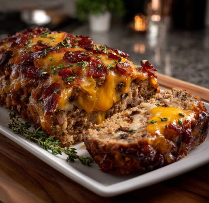Cheesy Sun-dried Tomato Herb Meatloaf Recipe: Printable PDF (A5 ...