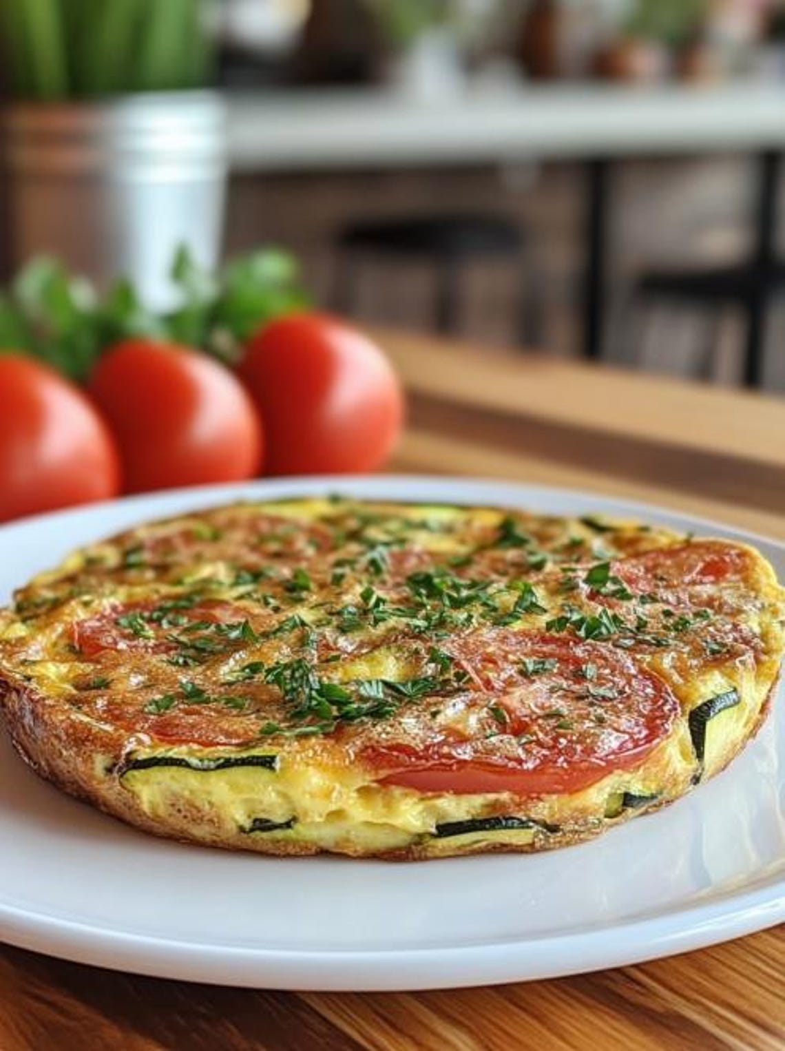 Zucchini Tomato Frittata Recipe PDF | Easy Brunch Recipe | Vegetarian Egg Bake - Etsy