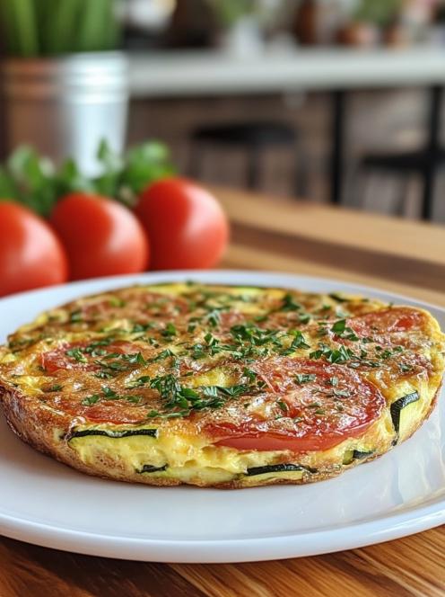 Zucchini Tomato Frittata Recipe PDF | Easy Brunch Recipe | Vegetarian Egg Bake - Etsy
