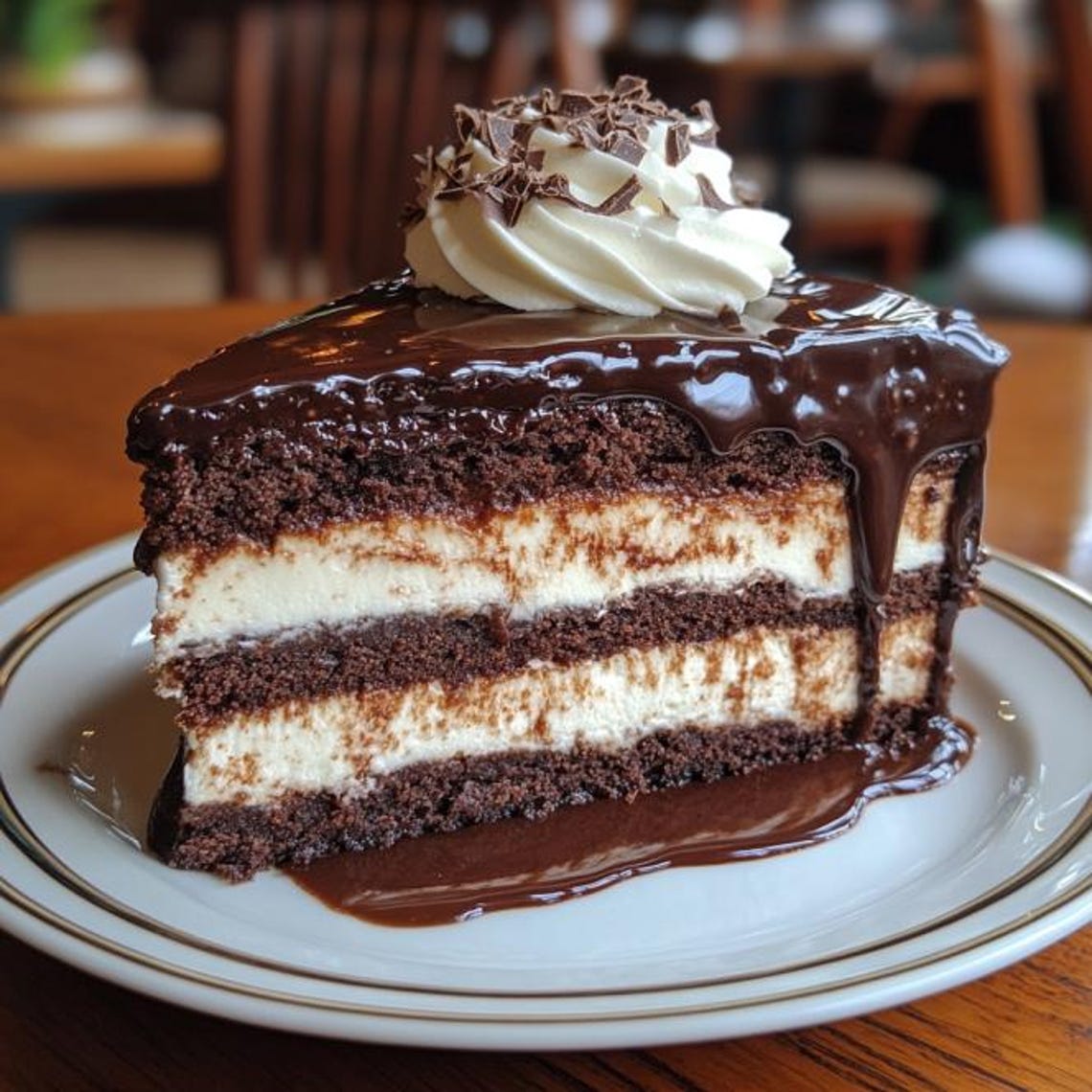Decadent Chocolate Cream Layer Cake Recipe (PDF Download) - Etsy