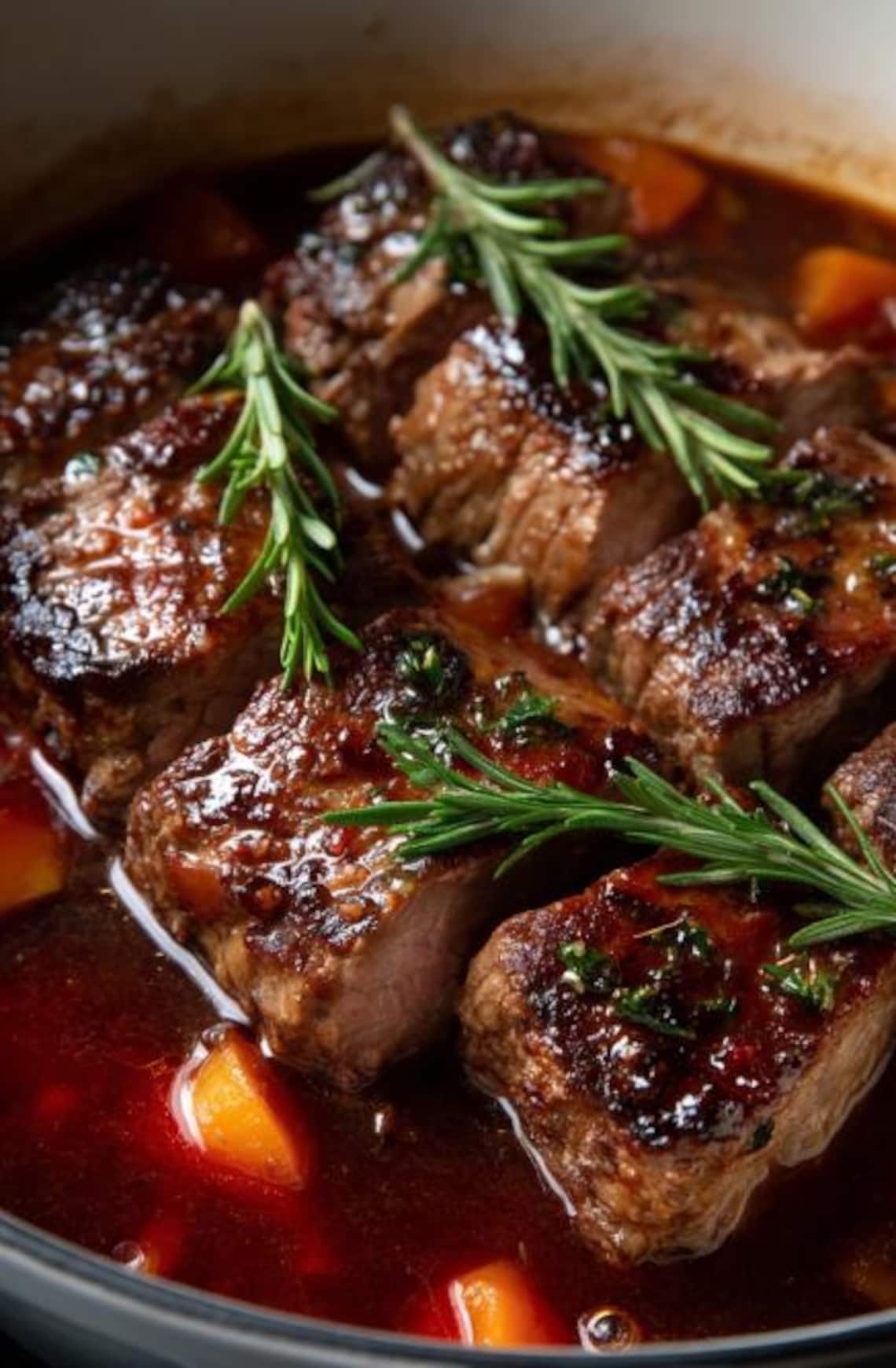 Braised Beef Recipe: Red Wine Sauce, Gourmet Comfort Meal (A5 PDF ...