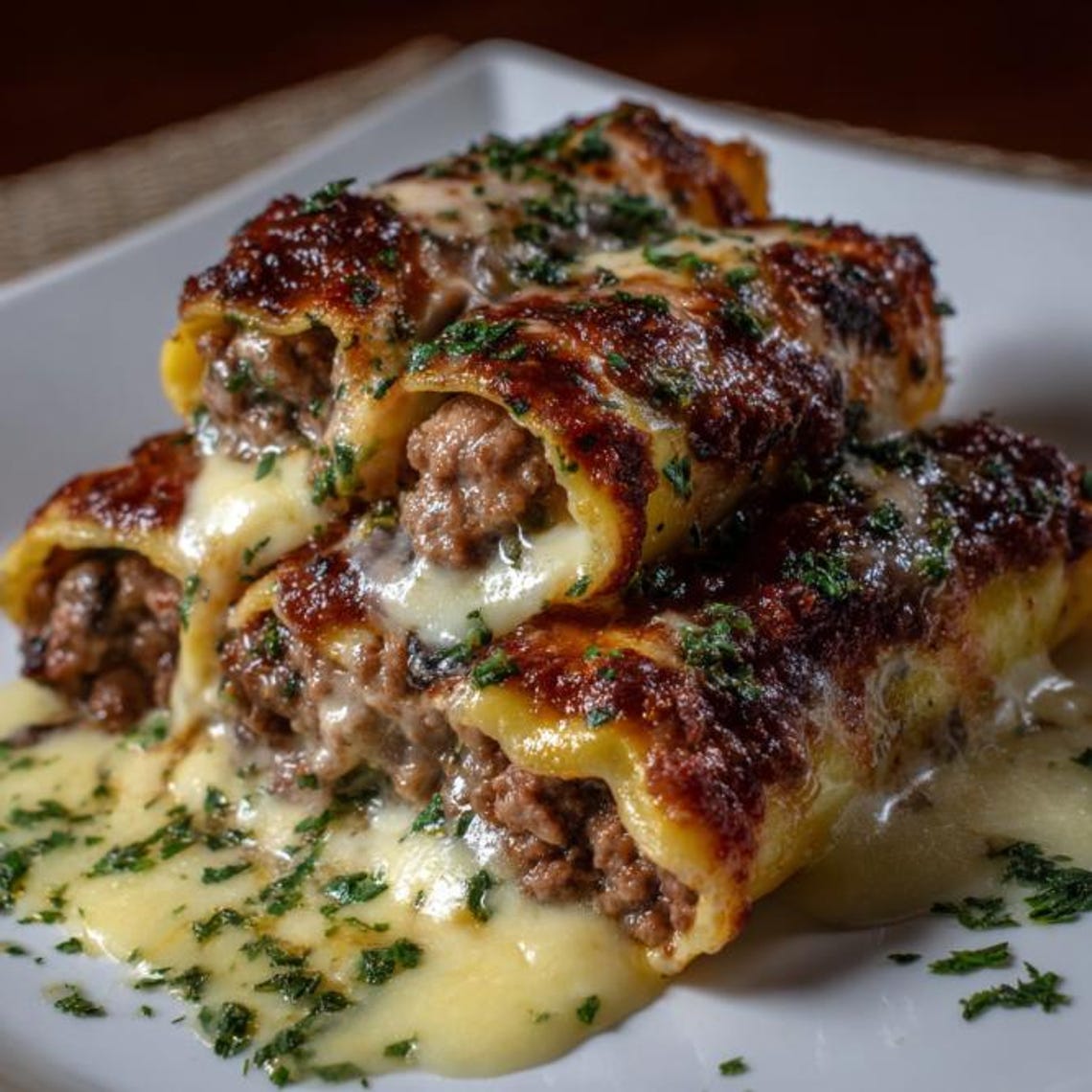 Stuffed Cannelloni Recipe: Italian Pasta With Beef & Ricotta (printable ...