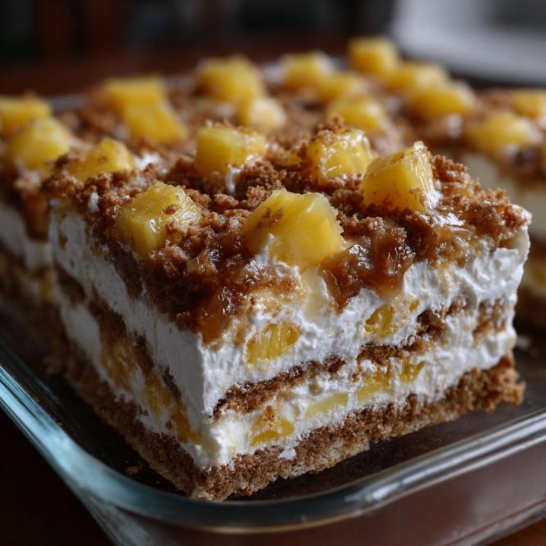 Pineapple Delight Dessert Recipe: No-bake Graham Crust (PDF Download ...