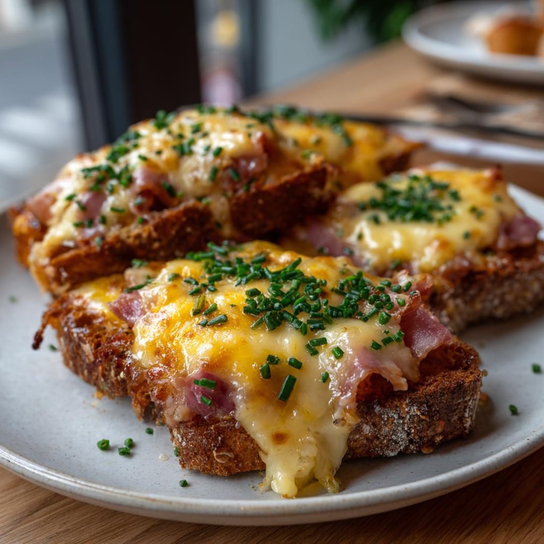 Ham and Cheese Toast Recipe PDF – Easy Crispy Melt, Printable Open ...