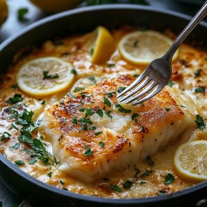 Lemon Butter Cod Recipe Printable PDF – Easy Garlic Fish Dinner Meal Idea, Quick Seafood Dinner ...