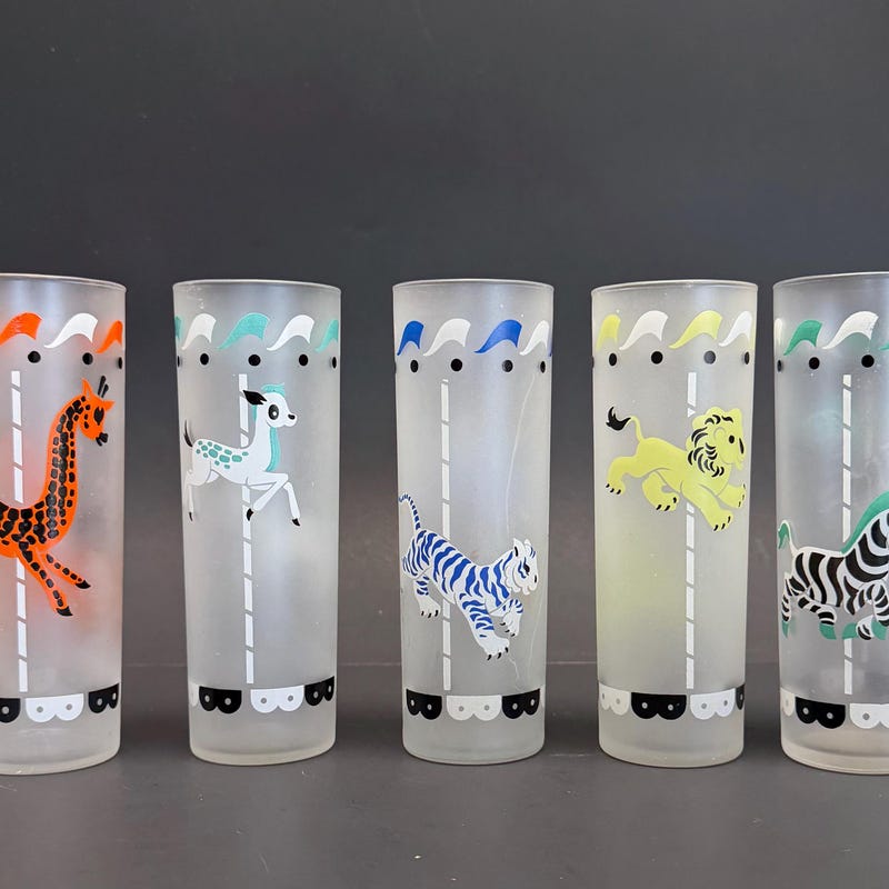 Circus Libbey Glasses - Etsy