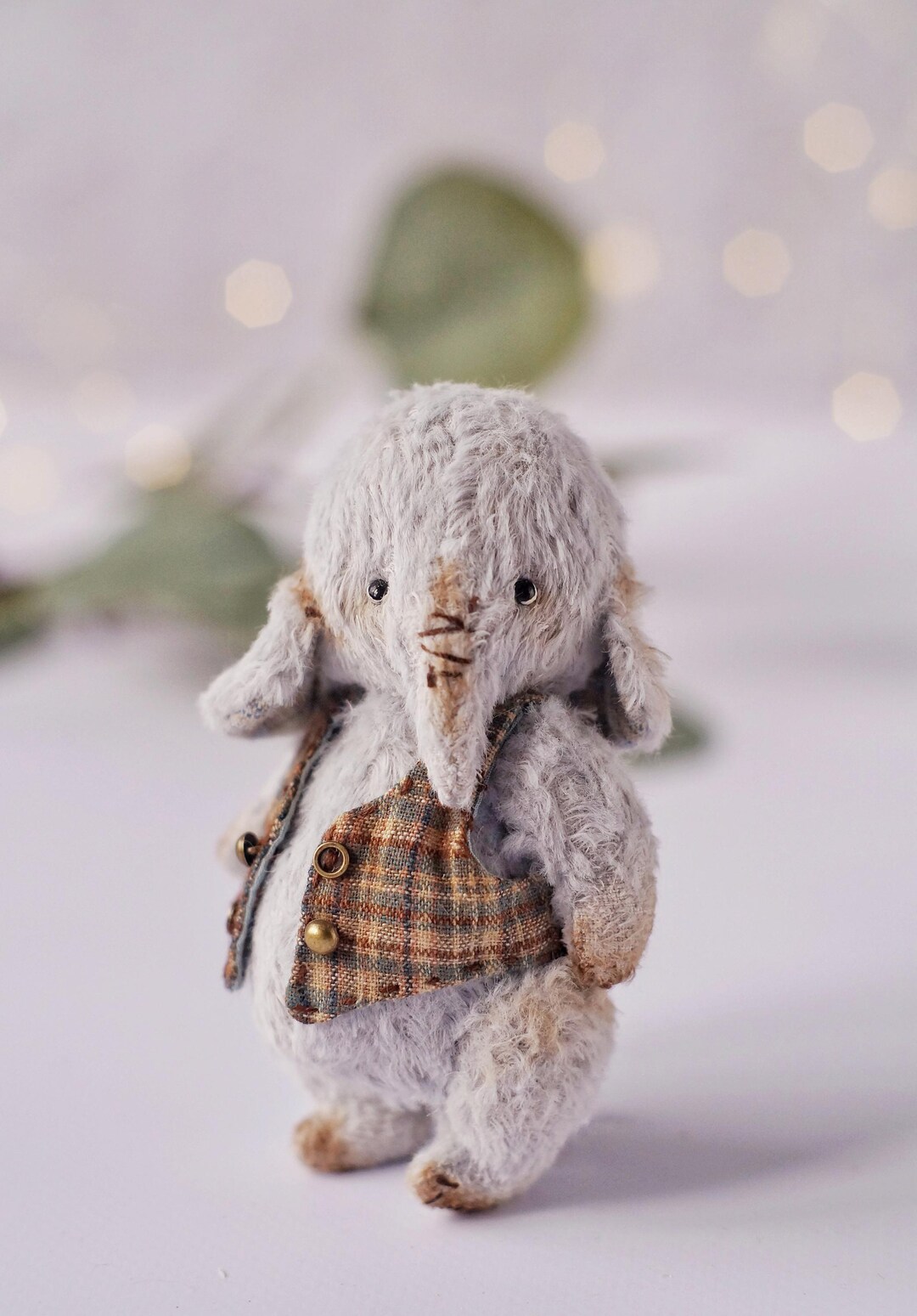 Miniature Teddy Elephant – Soft Plush Toy, Doll Companion - Etsy