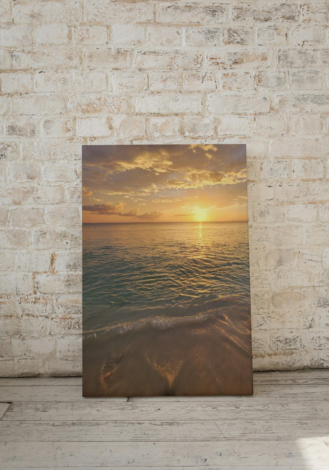 Grand Cayman Sunset Beach Canvas Print, Tropical Seascape Wall Art - Etsy