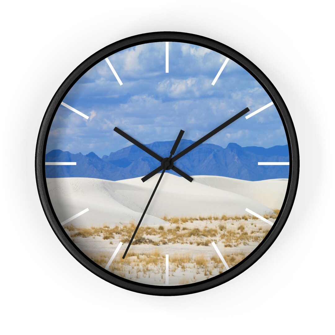 White Sands National Park Clock - Modern Home Decor, Silent Movement - Etsy