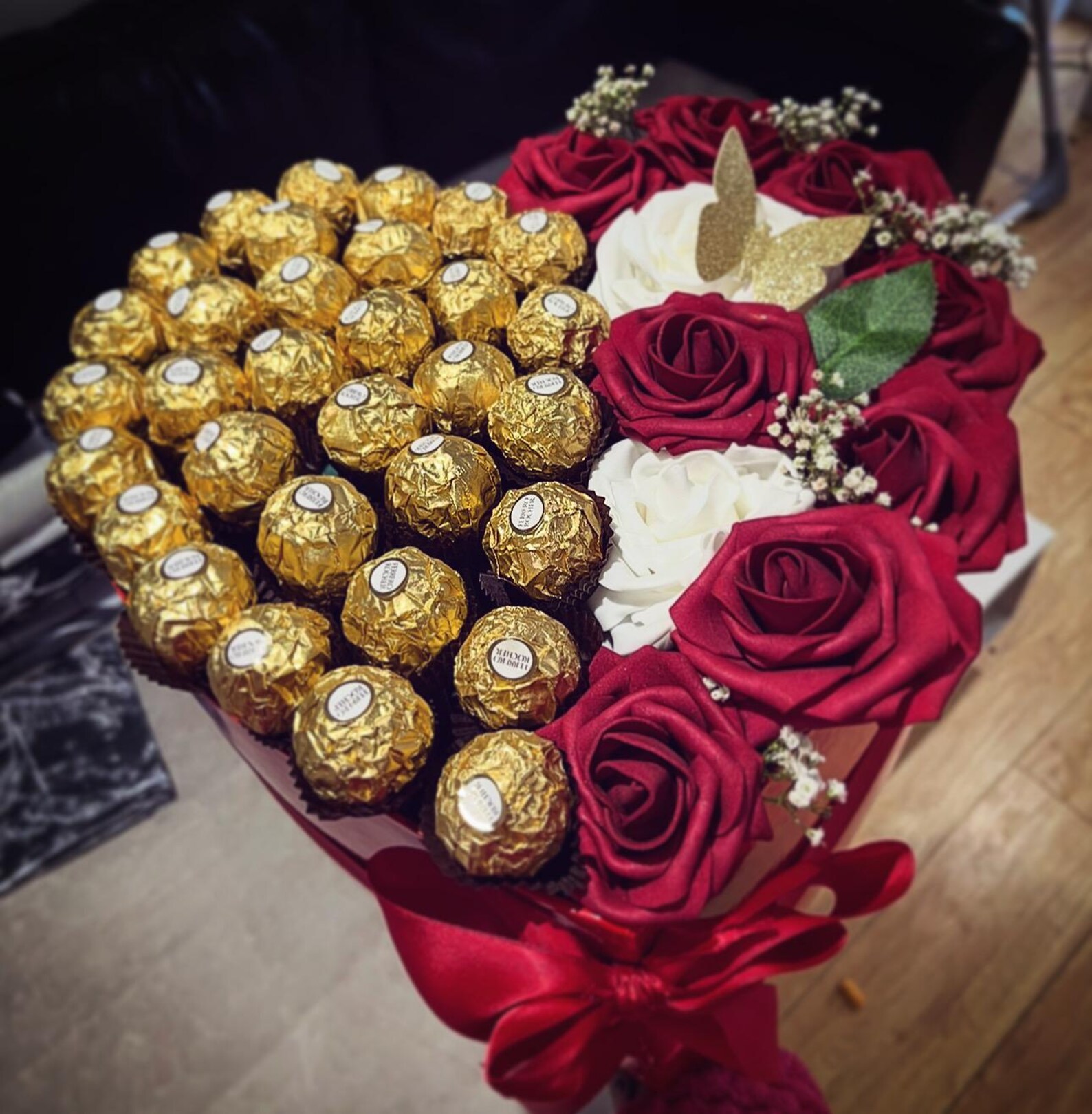 Roses Bouquet Roses Box Arrangement - Etsy