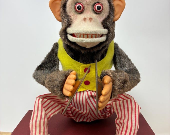 Jolly Chimp Cymbal Playing Creepy Vintage Monkey Toy - Exceptional ...
