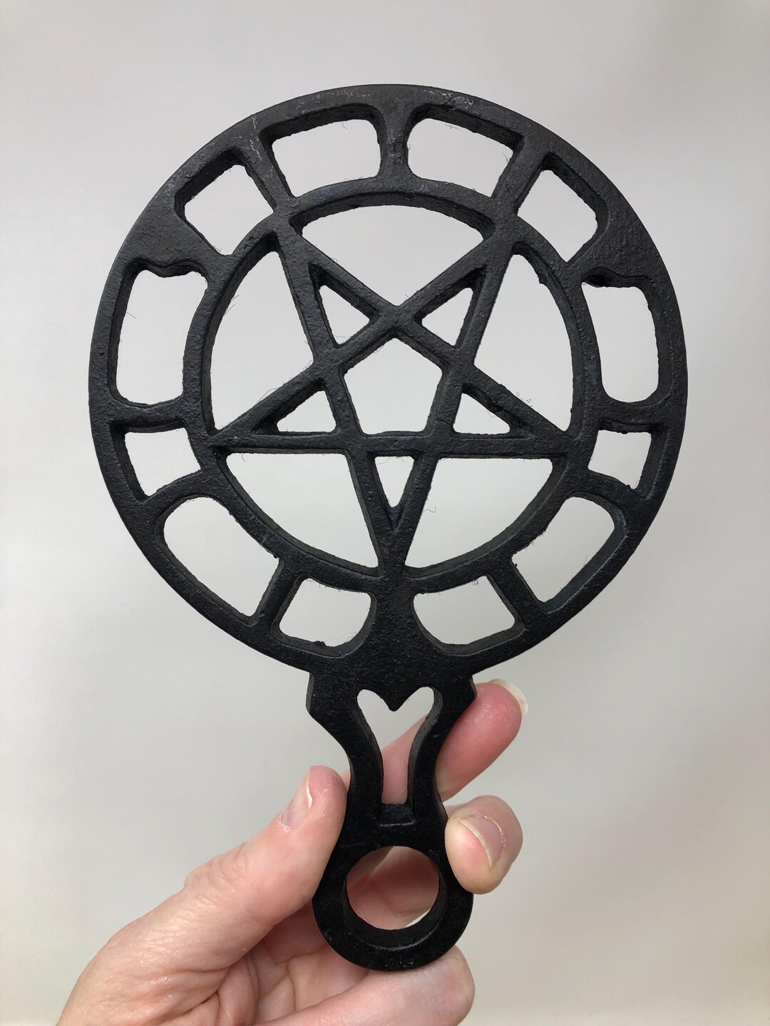 1950s Rare Cast Iron Pentacle or Pentagram Star Tabletop or Wall ...