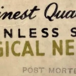 Two 1950s Post Mortem Needles for Mortician - Real Embalming Tool ...