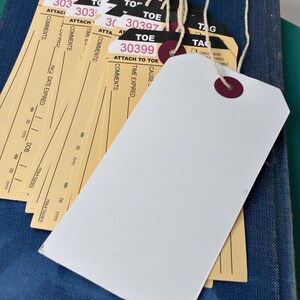 10 Real Corpse Toe Tags Blank With String to Tie to Toe! for Crafting ...