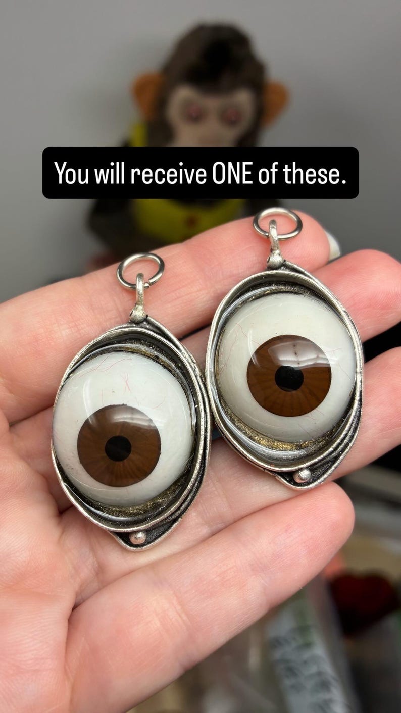 Real Prosthetic Human Eye Pendant Necklace - You Pick Color! - Etsy ...
