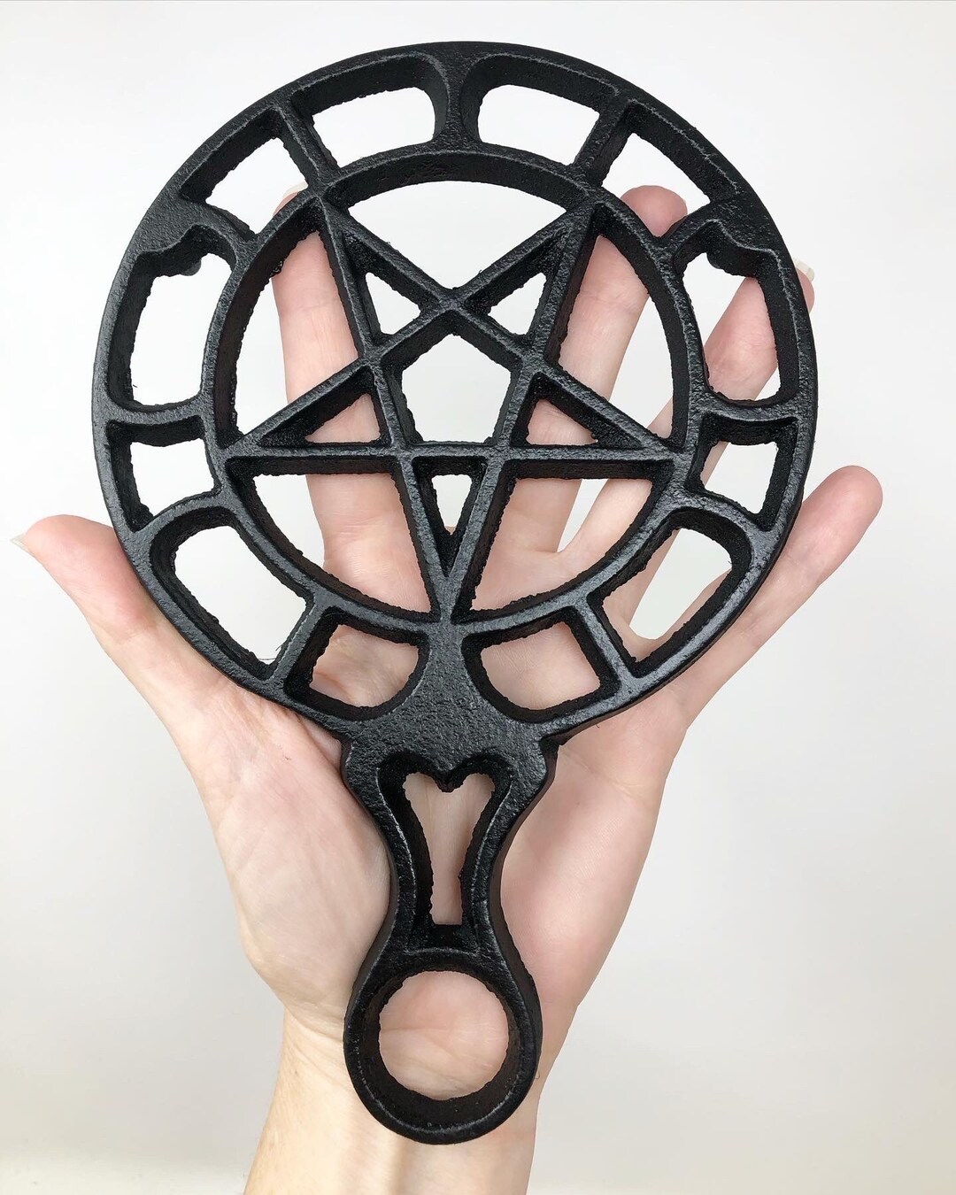 1950s Rare Cast Iron Pentacle or Pentagram Star Tabletop or Wall ...