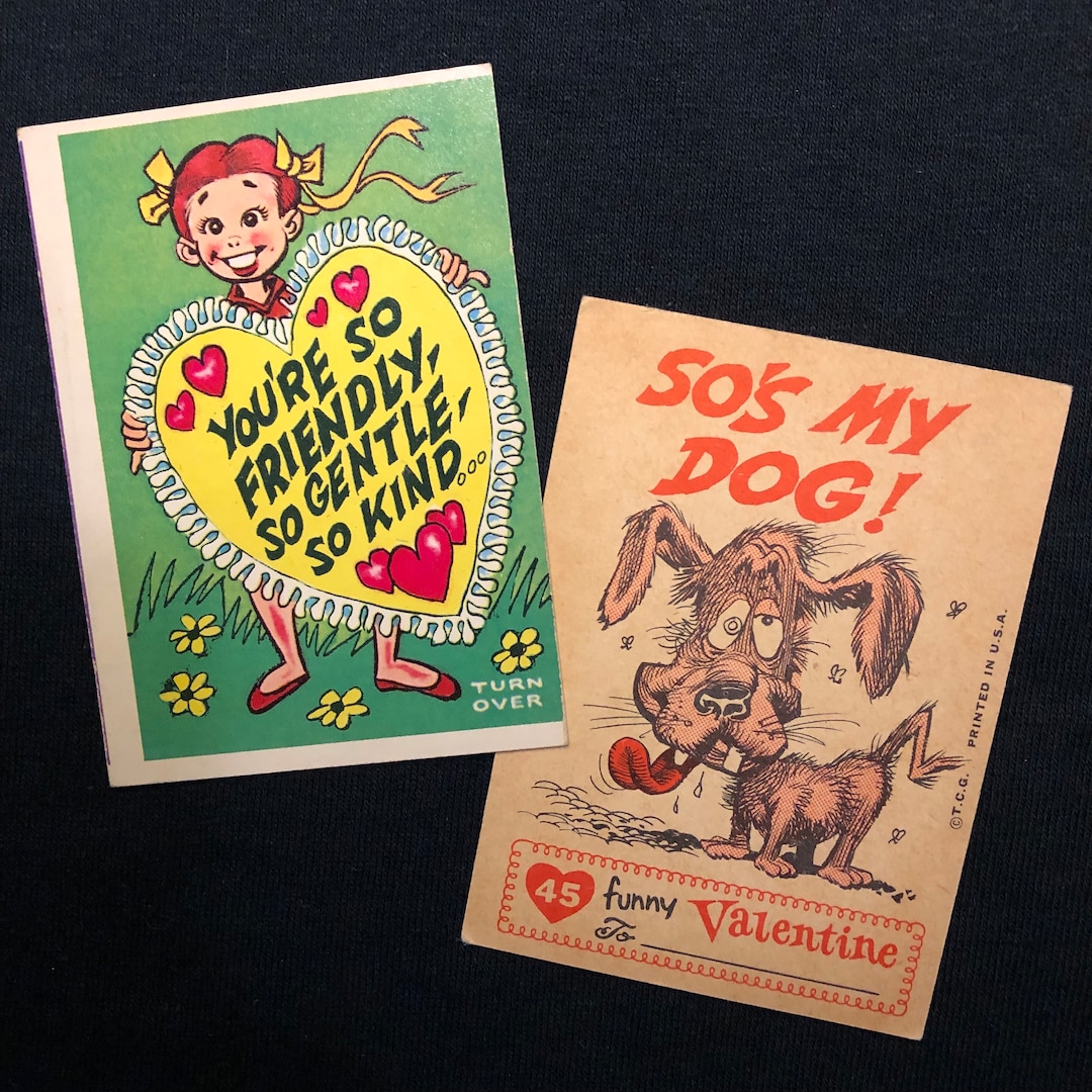 1950s Snarky Valentine Card - You're so Friendly so Gentle so Kind So's ...