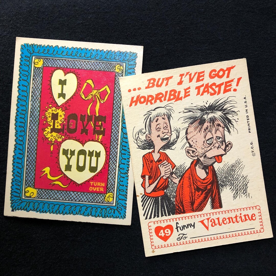 1950s Snarky Valentine Card - I Love You but I've Got Horrible Taste ...