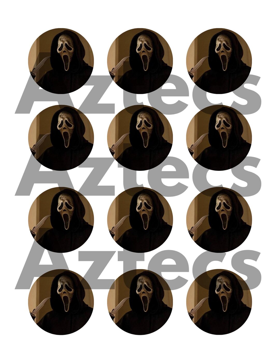 Ghost Face Edible Cake Toppers: Scream Birthday Party Decorations - Etsy