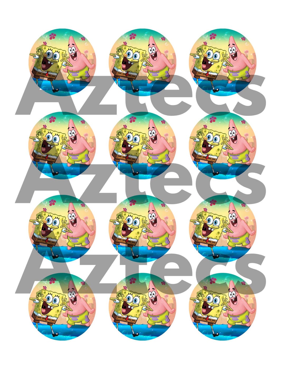 Spongebob Edible Cake Toppers: Kids Birthday Party Decorations (12 X 2 ...